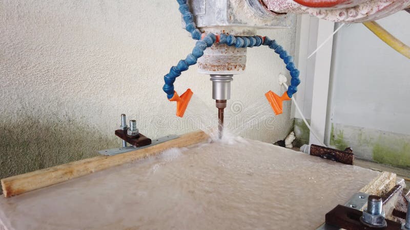 3D Robotic Milling Cell Sculpting Stone Stock Video - Video of accuracy ...