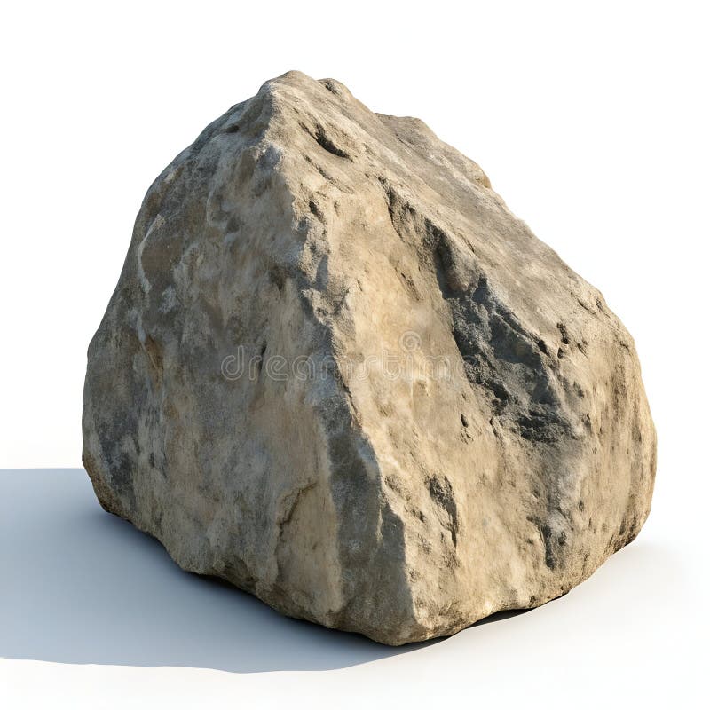 3D Rock Icon Render Isolated on White Background Stock Illustration ...