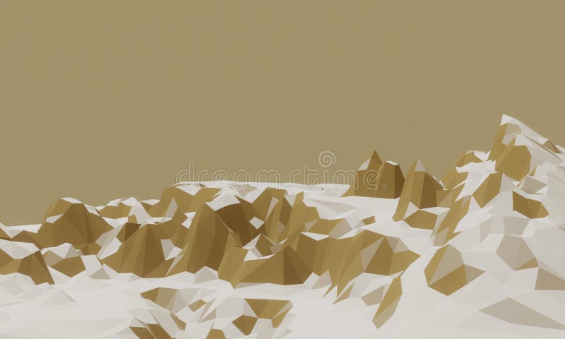 Low Poly Rock and Snow Mountain Stock Illustration - Illustration of ...