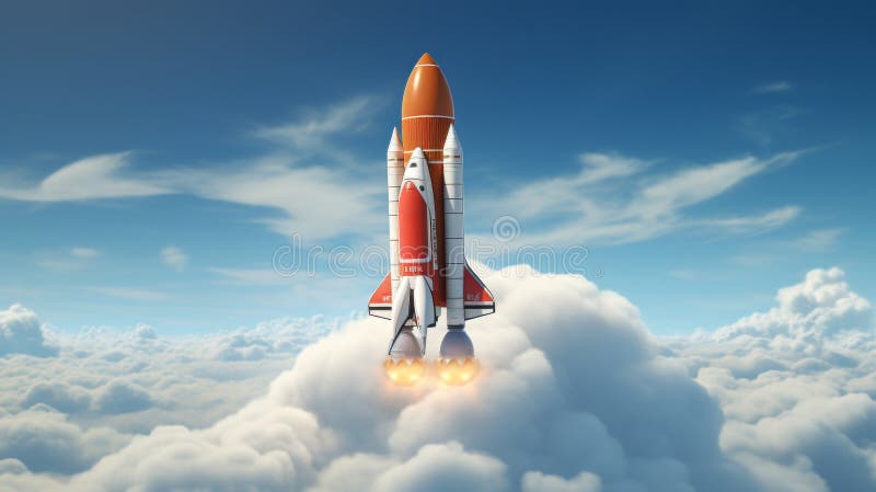 3d Rocket Soars into the Vast Expanse, Creating Space for Captivating ...