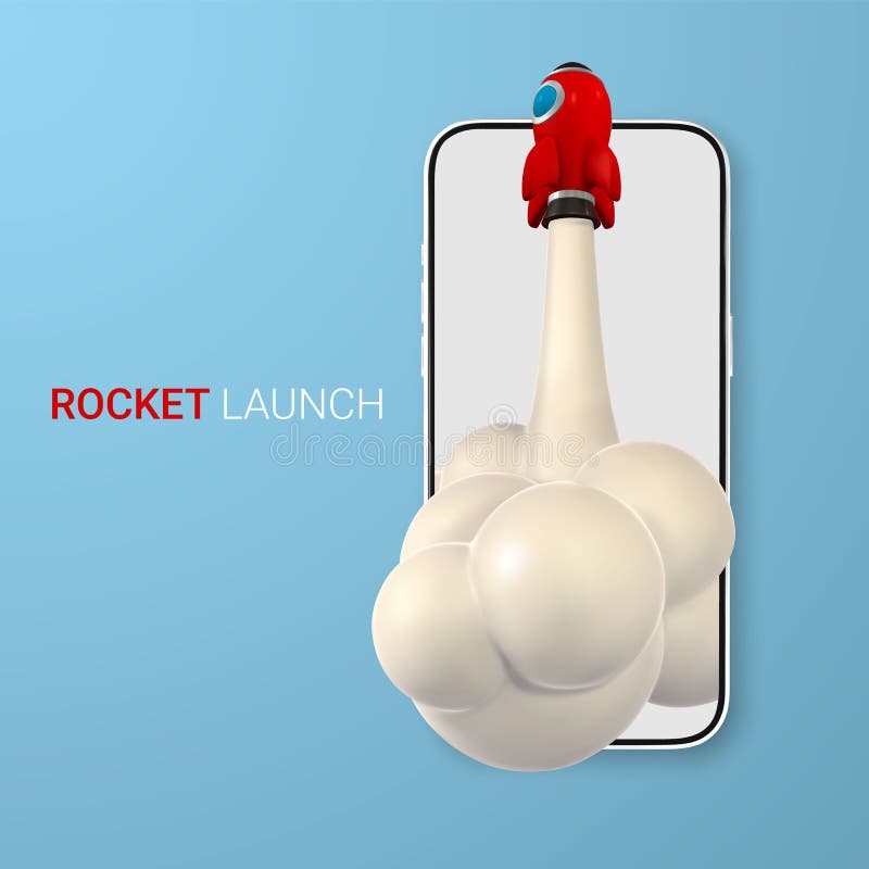 3d Rocket Spaceship Render and Draw by Mesh. Realistic Modern Digital ...