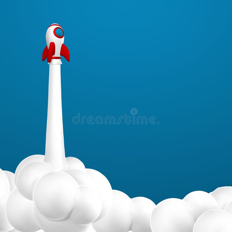 3d Rocket Spaceship Render and Draw by Mesh. Realistic Modern Digital ...