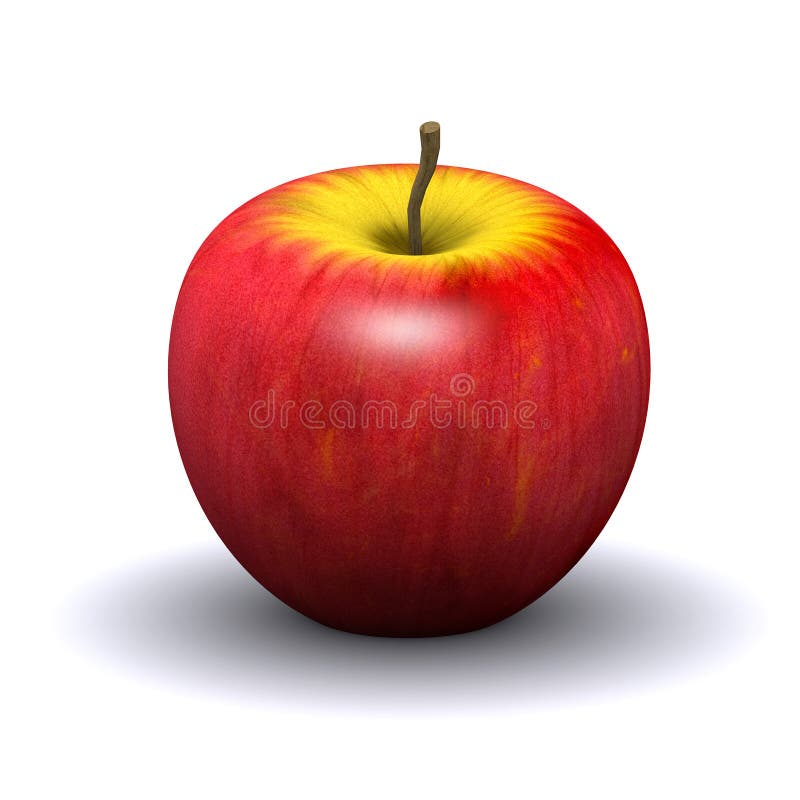 Groene Appel Met Het Meten Van Band Op Wit Vector Illustratie ...