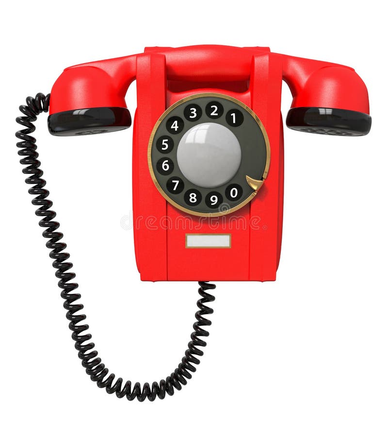 3d rode telefoon stock illustratie. Illustration of rood - 42341205