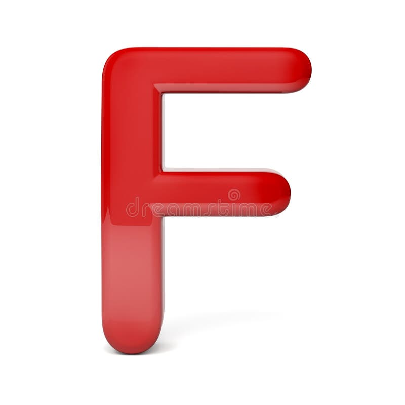 Letra Roja Brillante D Aislada En Fondo Blanco Stock de ilustración ...