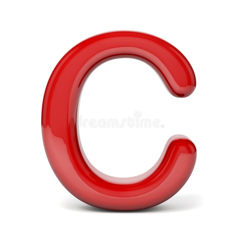 Letra Roja Brillante D Aislada En Fondo Blanco Stock de ilustración ...