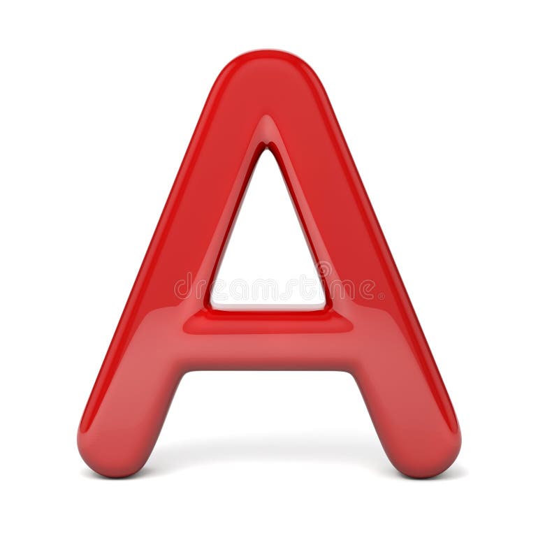 Letra Roja Brillante D Aislada En Fondo Blanco Stock de ilustración ...