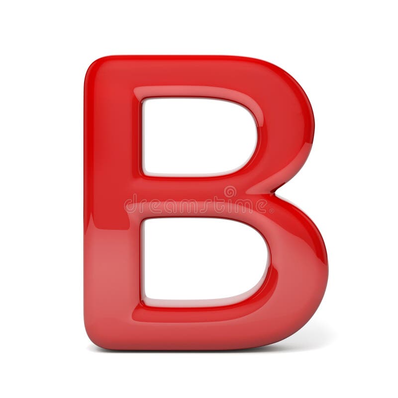 3d rojo, letra brillante stock de ilustración. Ilustración de sencillo ...