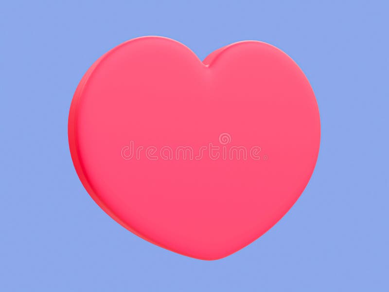 3d Romantic Relationship. Pink Heart Icon. Stock Photo - Illustration ...