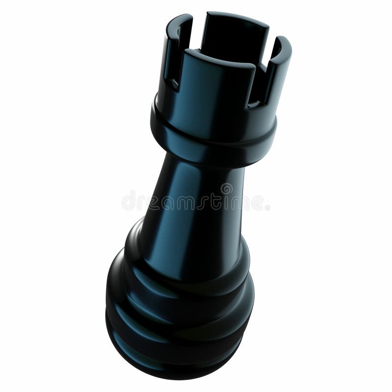 3D Rook Chess Illustration stock illustration. Illustration of king ...