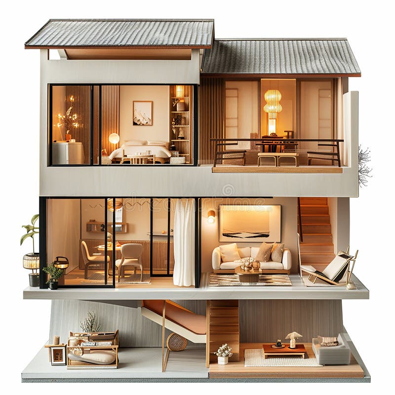 3D Home stock illustration. Illustration of inte, illusea - 329983764