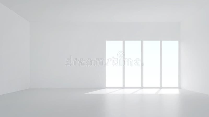 3D Room Space Background with Soft Shadow. Empty White Room Space for ...