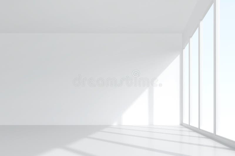 3D Room Space Background with Soft Shadow. Empty White Room Space for ...