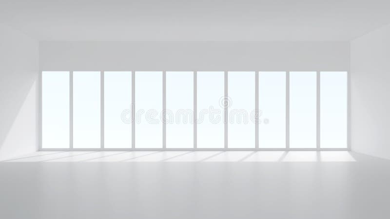 3D Room Space Background with Soft Shadow. Empty White Room Space for ...