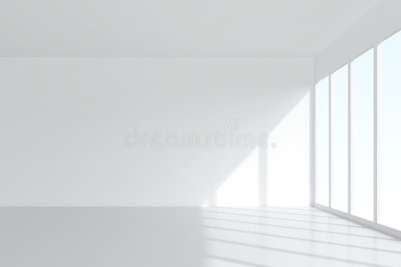3D Room Space Background with Soft Shadow. Empty White Room Space for ...