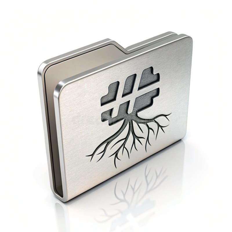 3D Root Directory Isolated on Transparent Background Stock Illustration ...