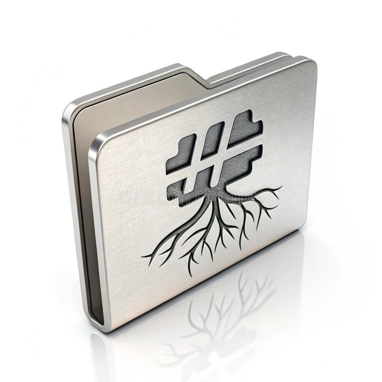 3D Root Directory Isolated on Transparent Background Stock Illustration ...