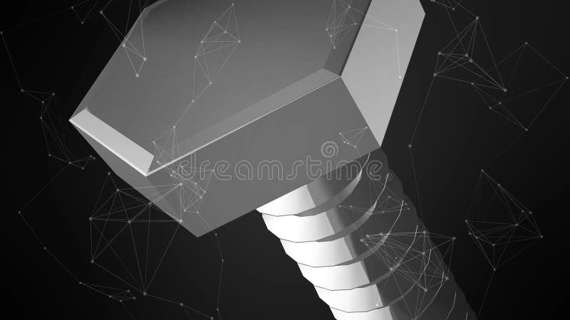 3d of Rotating Bolt. Symbol of Industry Equipment or Mechanical ...