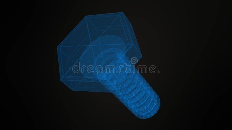 3d of Rotating Bolt. Symbol of Industry Equipment or Mechanical ...