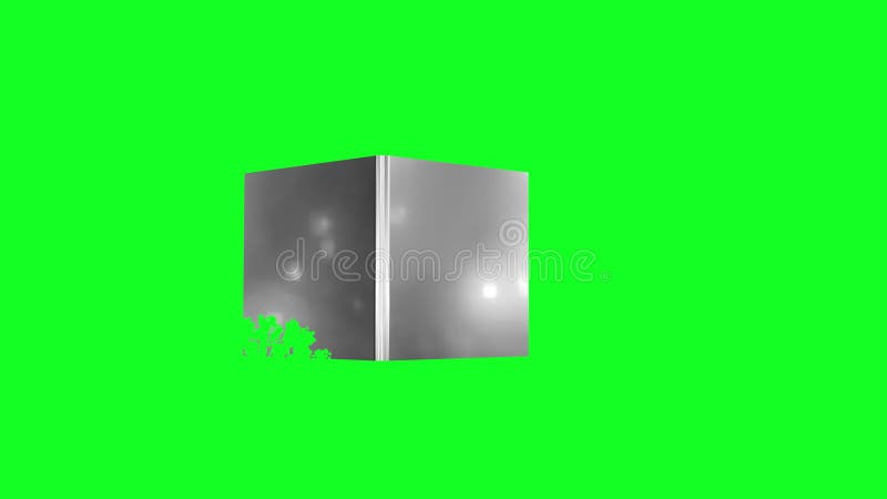 3D Rotating Cube Animation on Green Screen Stock Footage - Video of ...