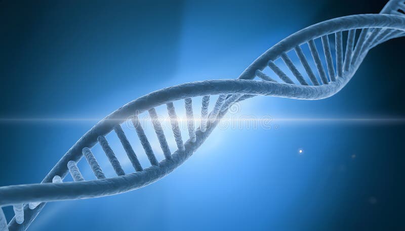 3D of a Rotating DNA Double Helix Structure Stock Illustration ...