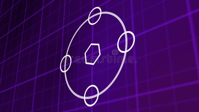 3d Rotating Graph with Camera Movement and Grid. Stock Image - Image of ...