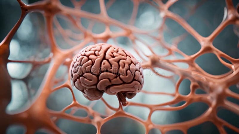 A 3D Rotating Human Brain Network Stock Footage - Video of wondered ...