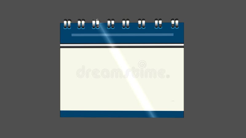 3d Rotating Simple Calendar Animation in Alpha Channel 4K Resolution ...