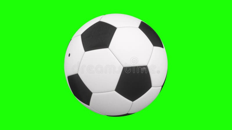 3D Rotating Soccer Ball on Green Screen - Seamless Loop Animation Stock ...