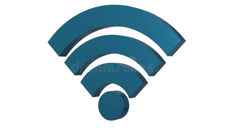 3D Rotating WiFi Symbol in a White Background Stock Footage - Video of ...