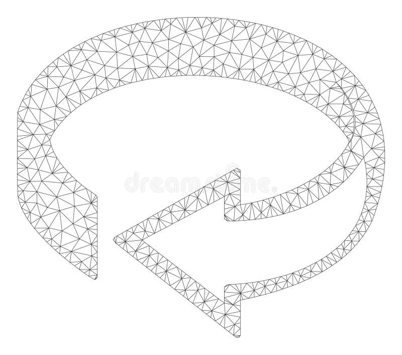 3D Rotation Polygonal Frame Vector Mesh Illustration Stock Vector ...