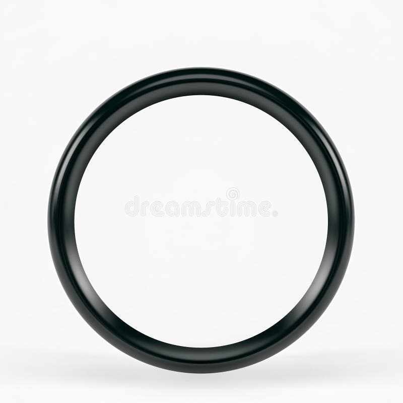 Black Frame on White Wall. Mockup 3d Render Stock Image - Image of ...