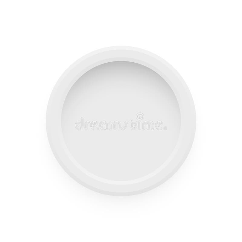 3d Round Blank Button with Plastic Texture, Badge with Circle Border ...