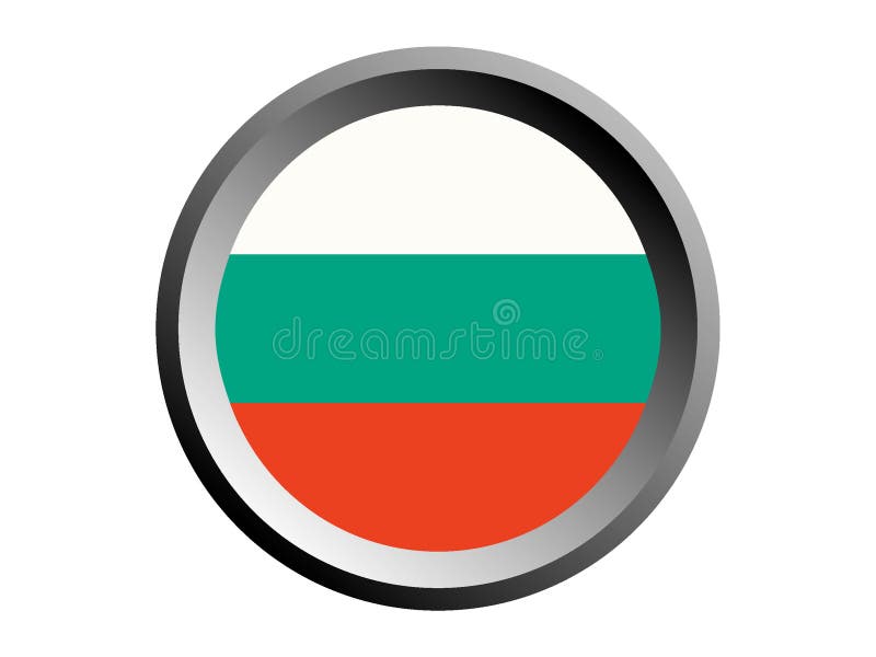 3D Round Flag of Bulgaria stock vector. Illustration of badge - 139492536