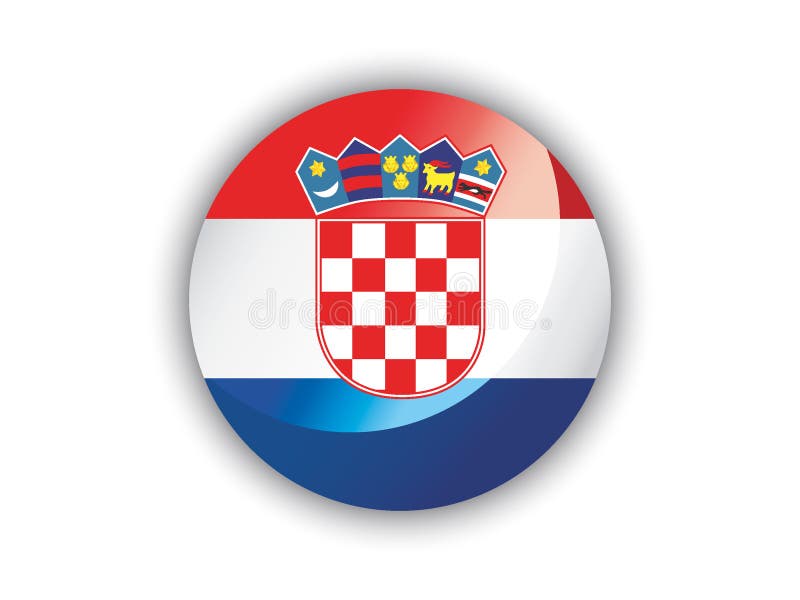 Round Flag of Croatia stock illustration. Illustration of cyan - 4699836