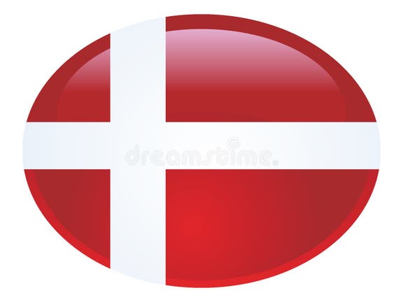 3D Round Flag of Denmark stock vector. Illustration of round - 139360625