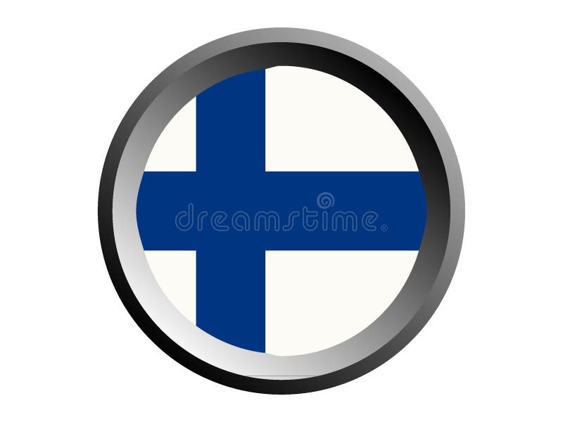 3D Round Flag of Finland stock vector. Illustration of germany - 139492883