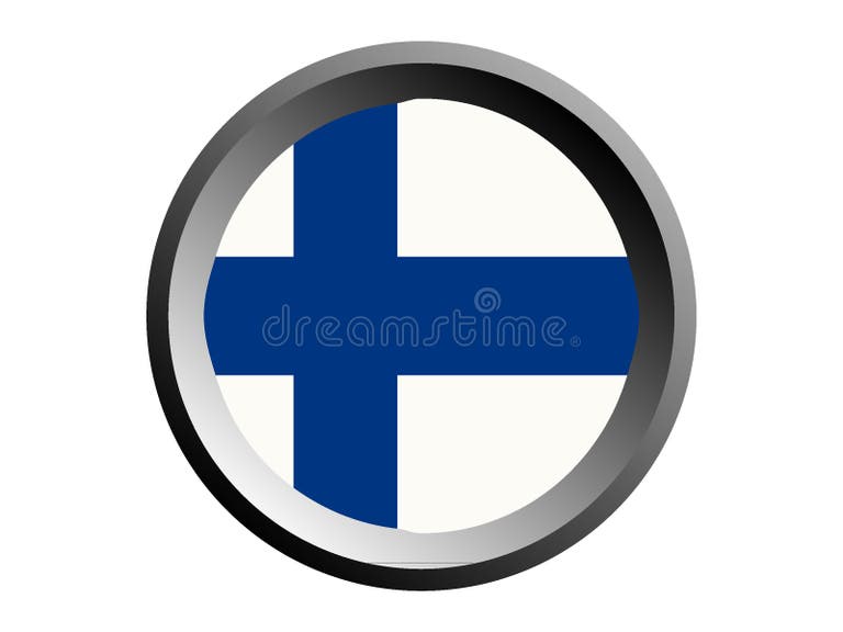 3D Round Flag of Finland stock vector. Illustration of germany - 139492883