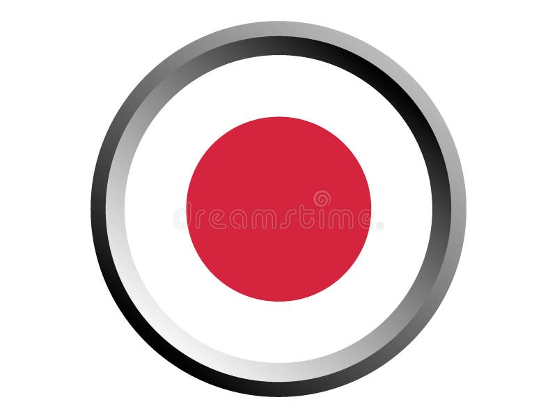 3D Round Flag of Japan stock vector. Illustration of ethiopia - 139492178