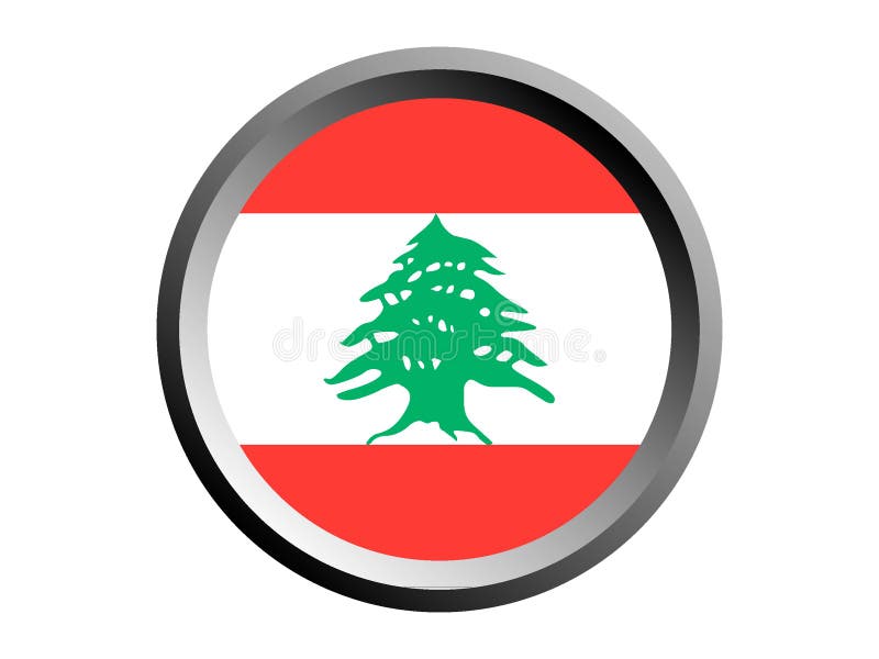 3D Round Flag of Lebanon stock vector. Illustration of spain - 139492592