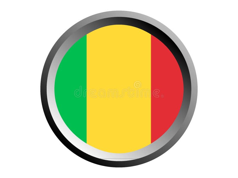 3D Round Flag of Mali stock vector. Illustration of gabon - 139492442