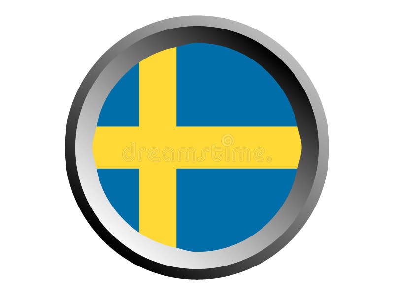 3D Round Flag of Sweden stock vector. Illustration of burundi - 139492403