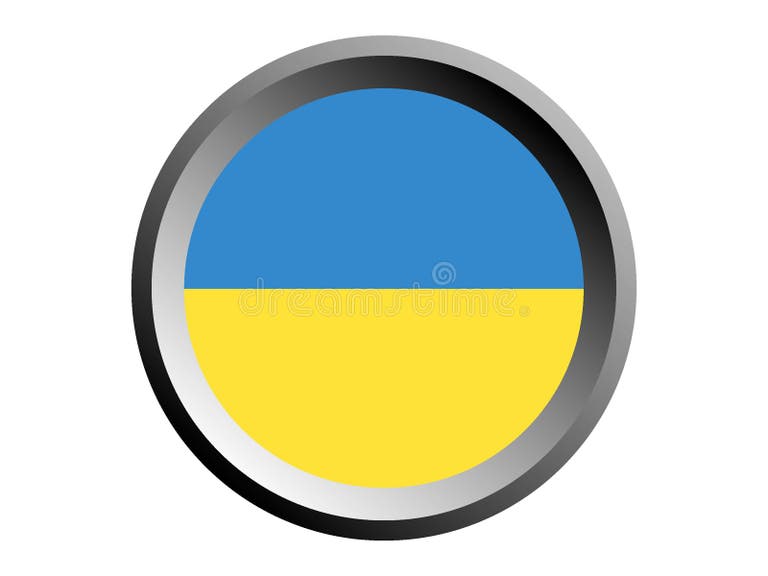 3D Round Flag of Ukraine stock vector. Illustration of arab - 139492255