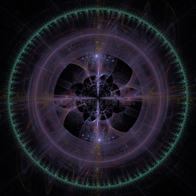 3d round fractal pattern stock illustration. Illustration of round ...