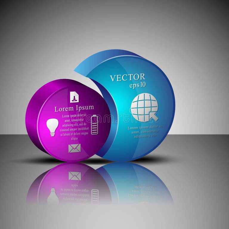 3d Round Multi Colored Banner Stock Vector - Illustration of label ...