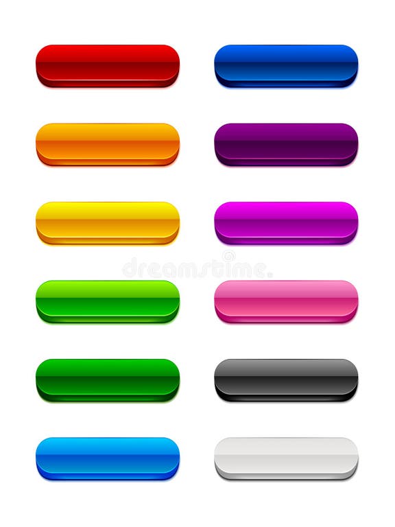 3D Rounded Buttons stock vector. Illustration of lime - 30845371