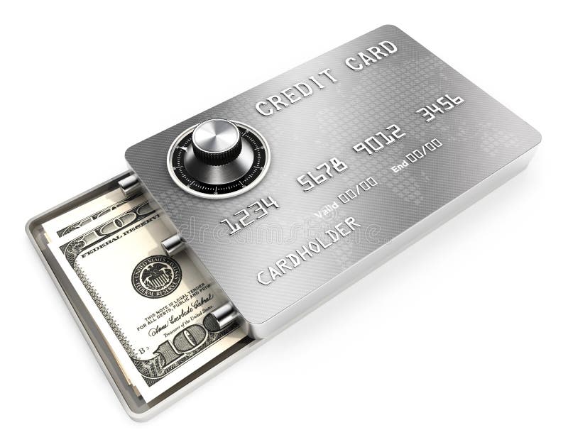 Safe credit card stock illustration. Illustration of security - 30243366