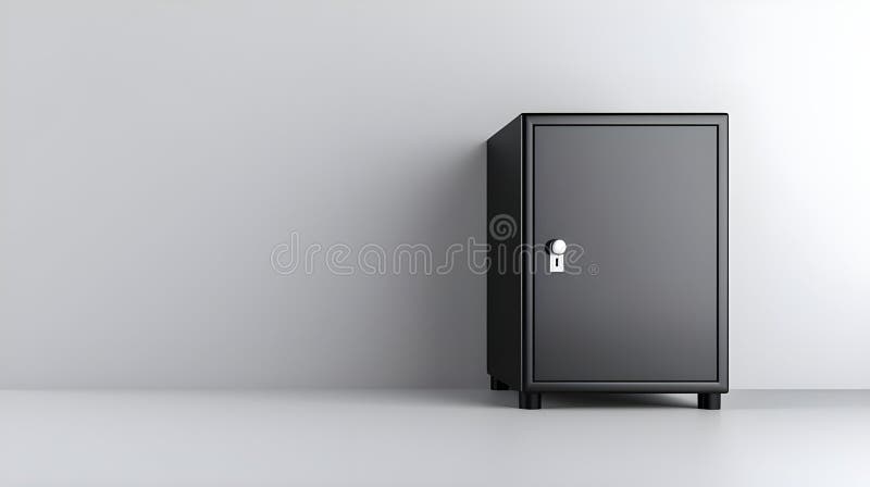 A 3D Safe with Floating Digital Locks, Representing Secure Financial ...
