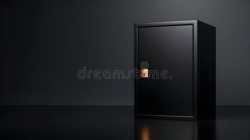 A 3D Safe with Floating Digital Locks, Representing Secure Financial ...