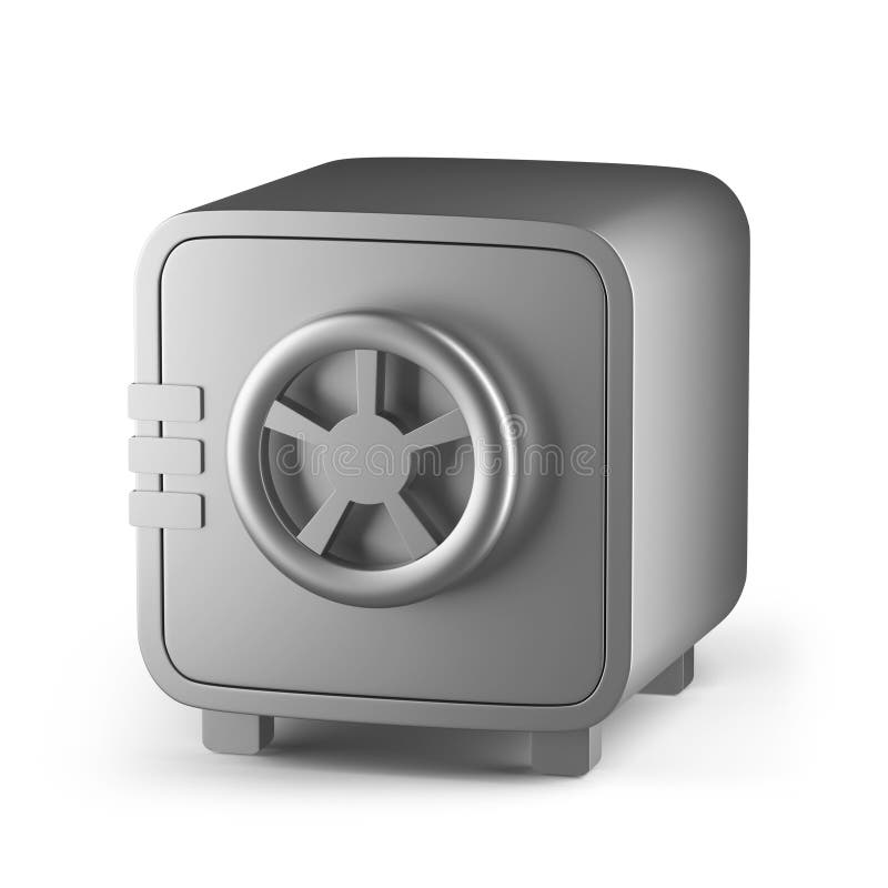 3D Safe Illustration Isolated on a White Background Stock Illustration ...